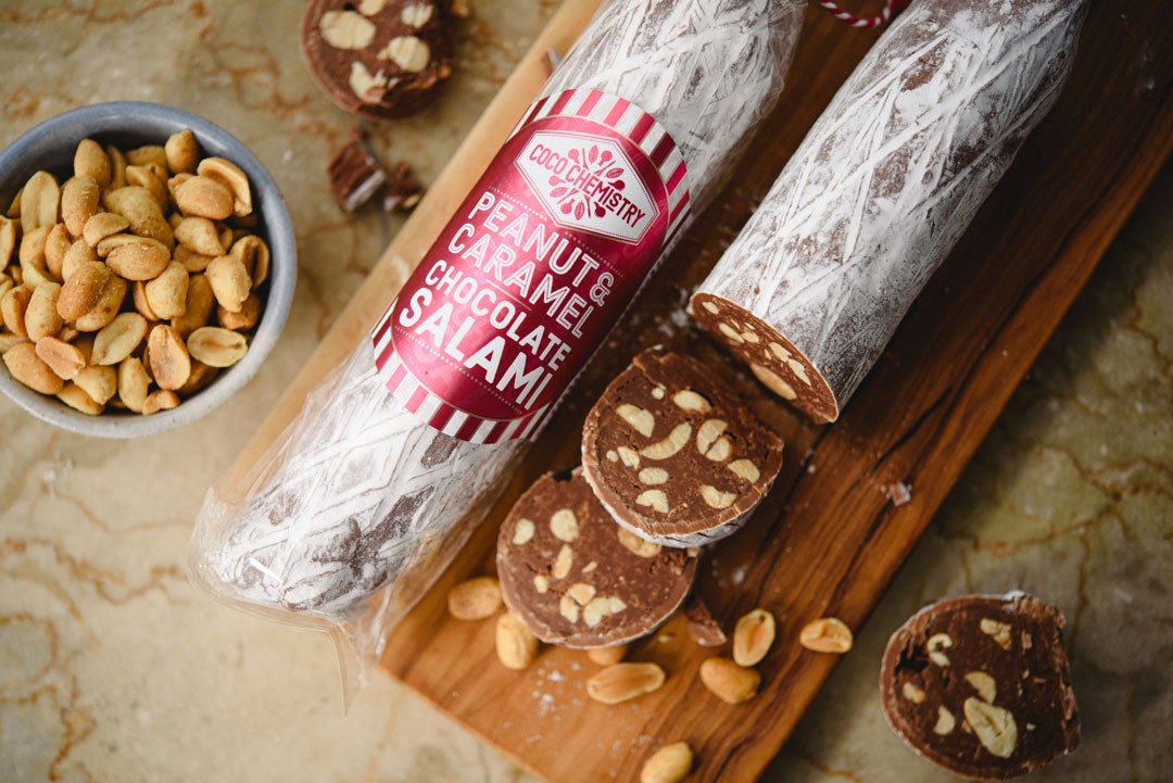 Handmade Luxury Chocolate Salami Salame | Coco Chemistry